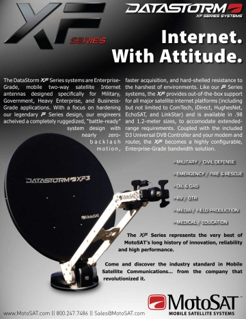 MotoSAT Satellite TV System XF-Series User manual | Manualzz