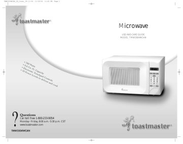 Toastmaster Microwave Oven TMW3504WCAN User manual | Manualzz