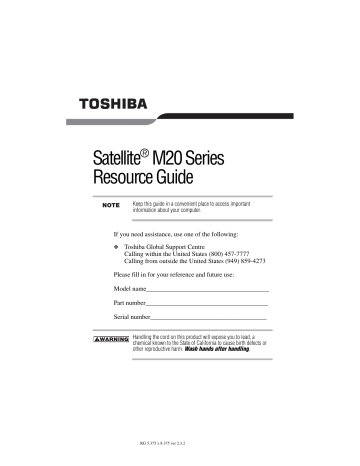 Toshiba Network Router M20 User manual | Manualzz