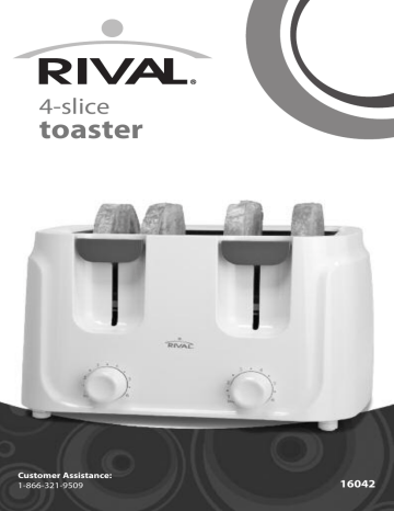 Rival Toaster 16042 User manual | Manualzz