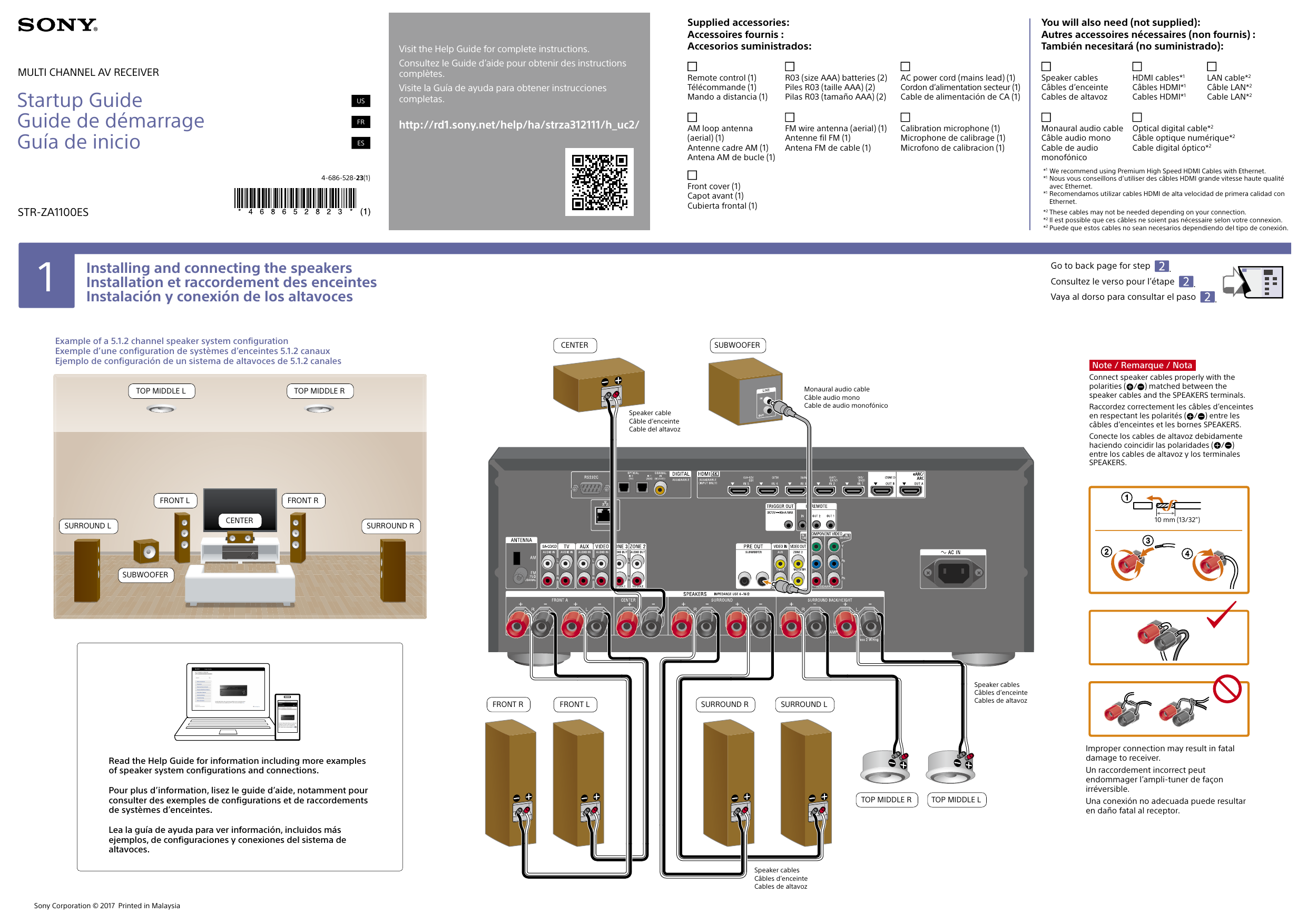 Sony STR-ZA1100ES 7.2ch AV Receiver for Custom Installation | STR ...
