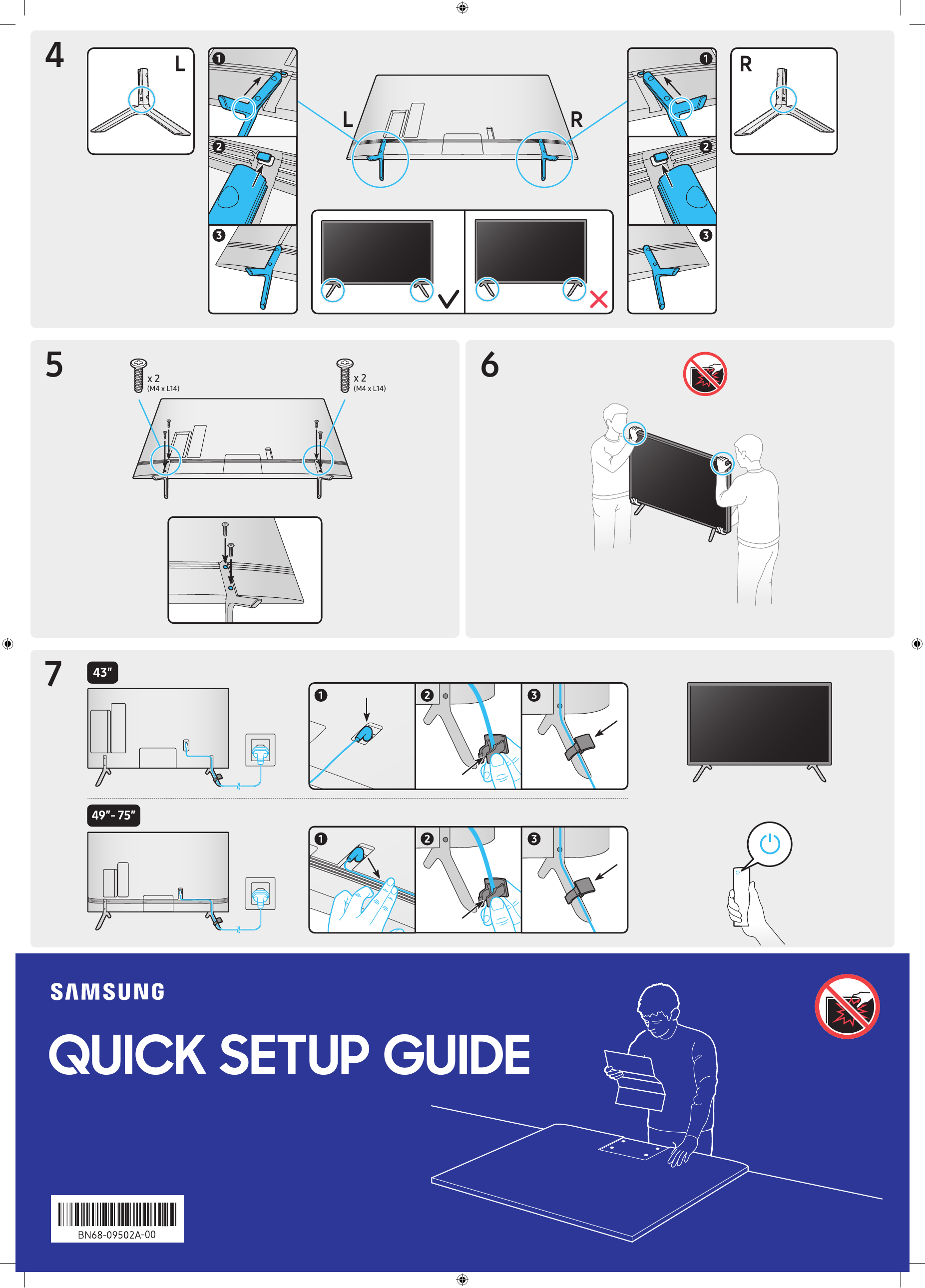 Samsung 55" RU7100 Smart 4K UHD TV Quick Setup Guide | Manualzz