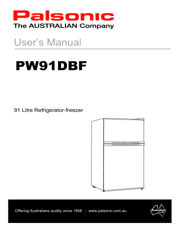 Palsonic PW91DBF Refrigerator-freezer User's Manual | Manualzz