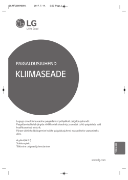 LG PAHCMS000 - Savininko vadovas, montavimo instrukcija | manualzz.com