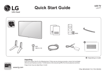 LG 32LJ573D Quick setup guide | Manualzz