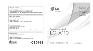 LG A110 black User guide | Manualzz