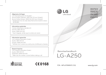 LG A250, LGA250 Benutzerhandbuch | Manualzz