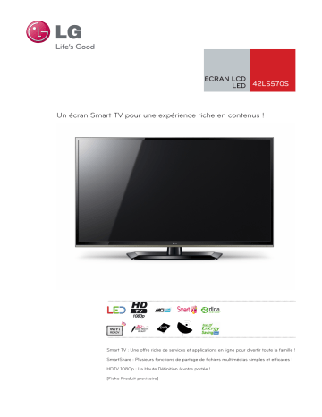 LG 42LS570S Spécification | Manualzz