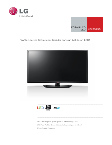 LG 42LS3450 Spécification | Manualzz
