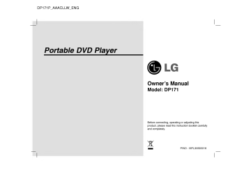 LG DP171 Instrukcja obsługi | Manualzz