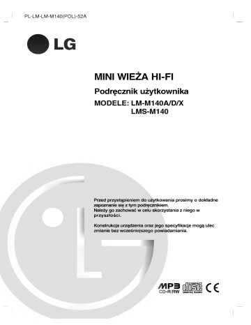 LG LM-M140D Instrukcja obsługi | Manualzz