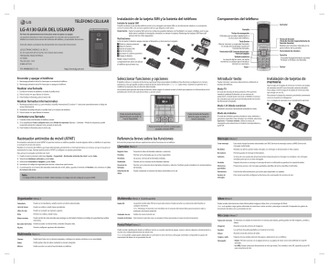 LG LGA130 Manual de usuario | Manualzz