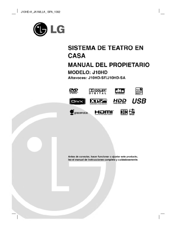 LG J10HD-A Manual de usuario | Manualzz