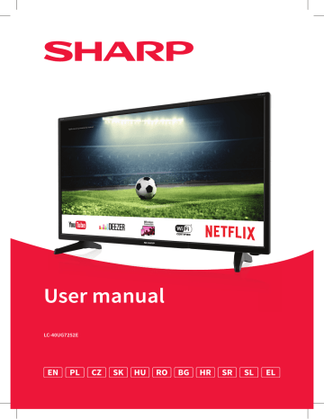 Sharp LC-40UG7252E Ultra HD 4K HDR Smart LED TV Instruction Manual | Manualzz