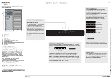 HOTPOINT/ARISTON UH6 1T W Quick Start Guide | Manualzz