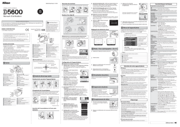 Nikon D5600 Manuel d'utilisation | Manualzz