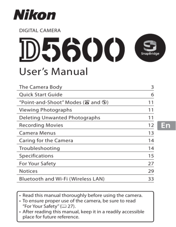 Nikon D5600 User's Manual | Manualzz