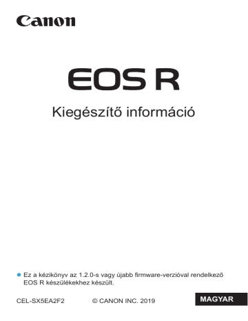 Canon EOS R User manual | Manualzz