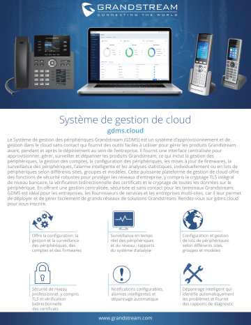 Grandstream GDMS Fiche technique | Manualzz