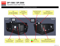 Barco DP-2000 - Product Datasheet, Quick start Guide, Specification ...