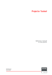 Barco Projector Toolset - Reference manual, User Guide, Quick start Guide