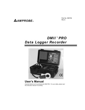 Amprobe DM-II PRO Data Logger Recorder Manual | Manualzz