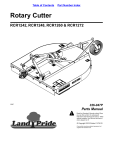 Land Pride Rotary Cutter RCR12 RCR1242, RCR12 RCR1248, RCR12 RCR1260 ...
