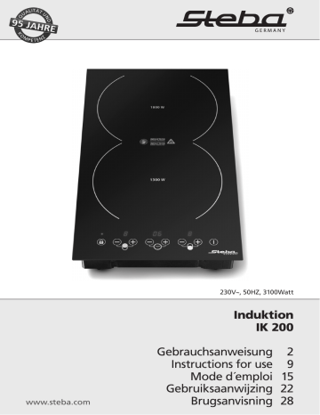 Steba IK 200 User manual | Manualzz