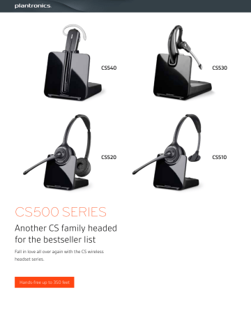 Plantronics CS500 Series Product Guide | Manualzz