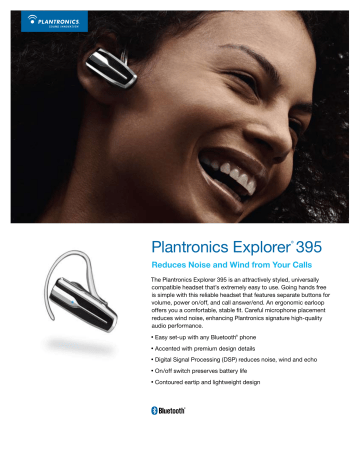 Plantronics Explorer 395 Product Guide | Manualzz