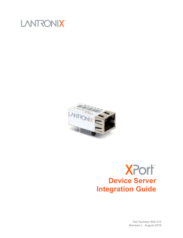 Lantronix XPort Integration Guide | Manualzz