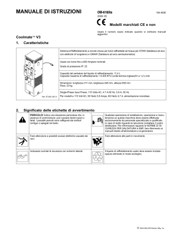 Miller COOLMATE V3 Manuale utente | Manualzz