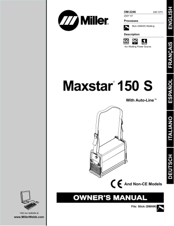 Miller MAXSTAR 150 S User manual | Manualzz