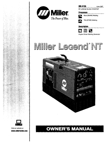 Miller MILLER LEGEND NT Owner's Manual | Manualzz
