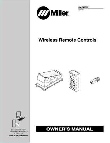 Miller WIRELESS REMOTE CONTROLS User manual | Manualzz