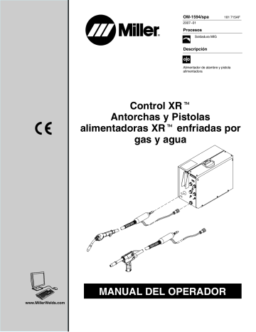 Miller XR CONTROL W/XR GUNS CE Manual de usuario | Manualzz