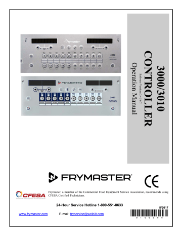 Frymaster 3000 Version 3 Controller Operation Manual | Manualzz