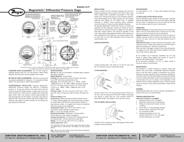 Dwyer Series 2000 Instruction Manual | Manualzz