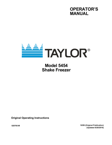 Taylor Model 5454 User manual | Manualzz