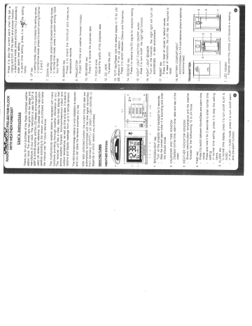 Weather Projector Clock user manual | Manualzz
