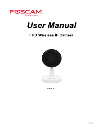 Foscam X1 Cube cameras User Manual | Manualzz