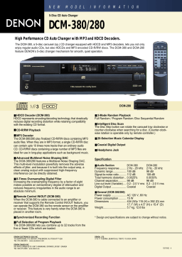 Denon DCM-380 - Quick start Guide, Operating instructions