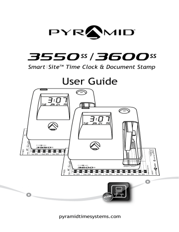 Pyramid 3550SS/3600SS Time Clocks User Guide | Manualzz
