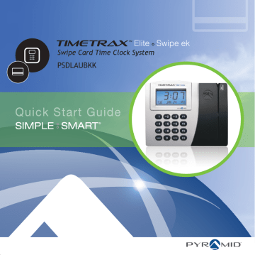 Time Clock System Elite Swipe Card Quick Start Guide | Manualzz