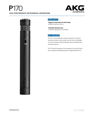 AKG P170 Data Sheets | Manualzz