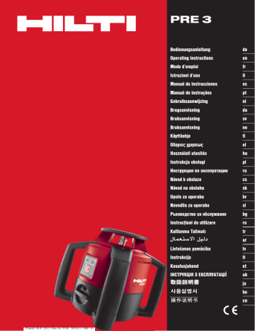 Hilti PRE 3 Instrucciones de operación | Manualzz