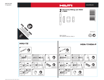Hilti Dynamic/filling set M20 Instruction for use | Manualzz