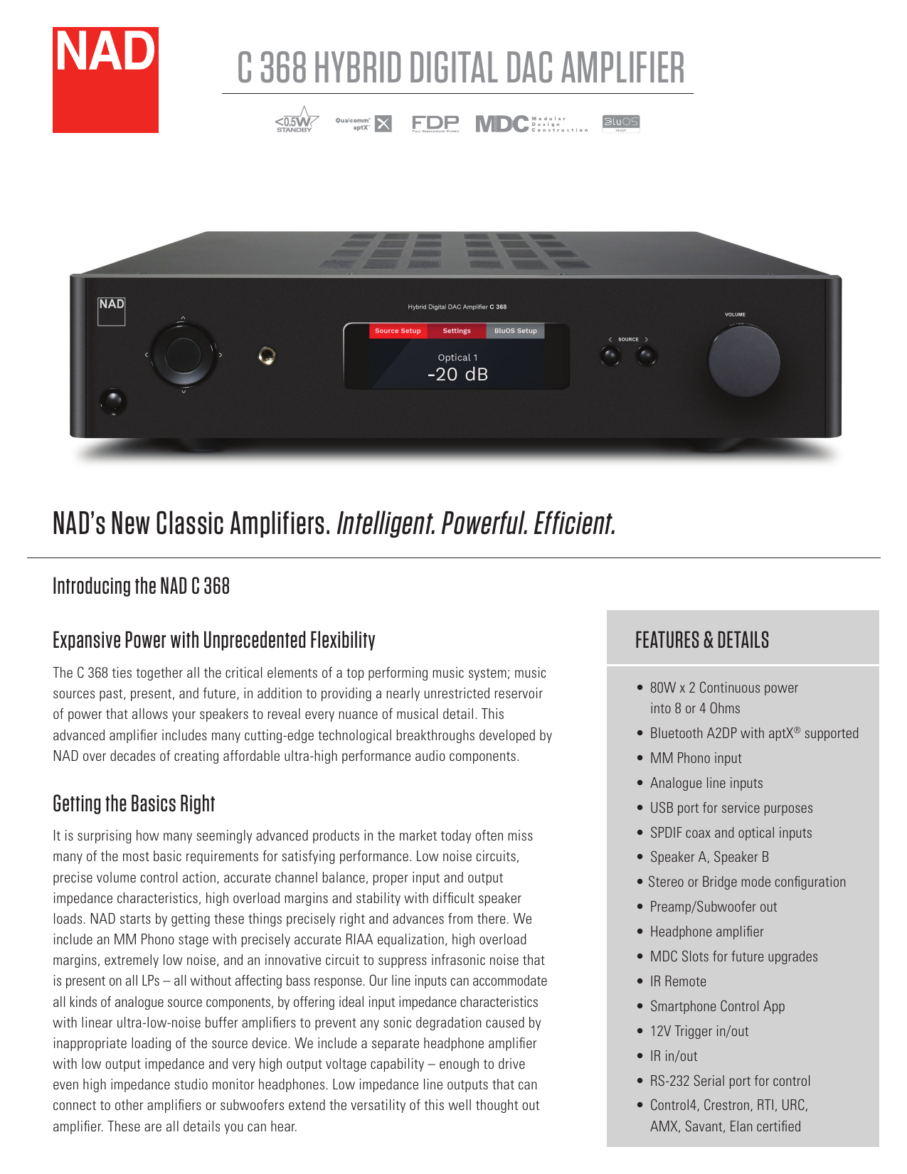Nad amplifier bridging module