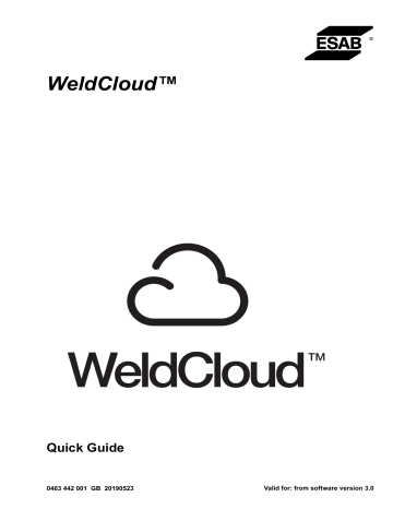ESAB WeldCloud™ Quick start guide | Manualzz