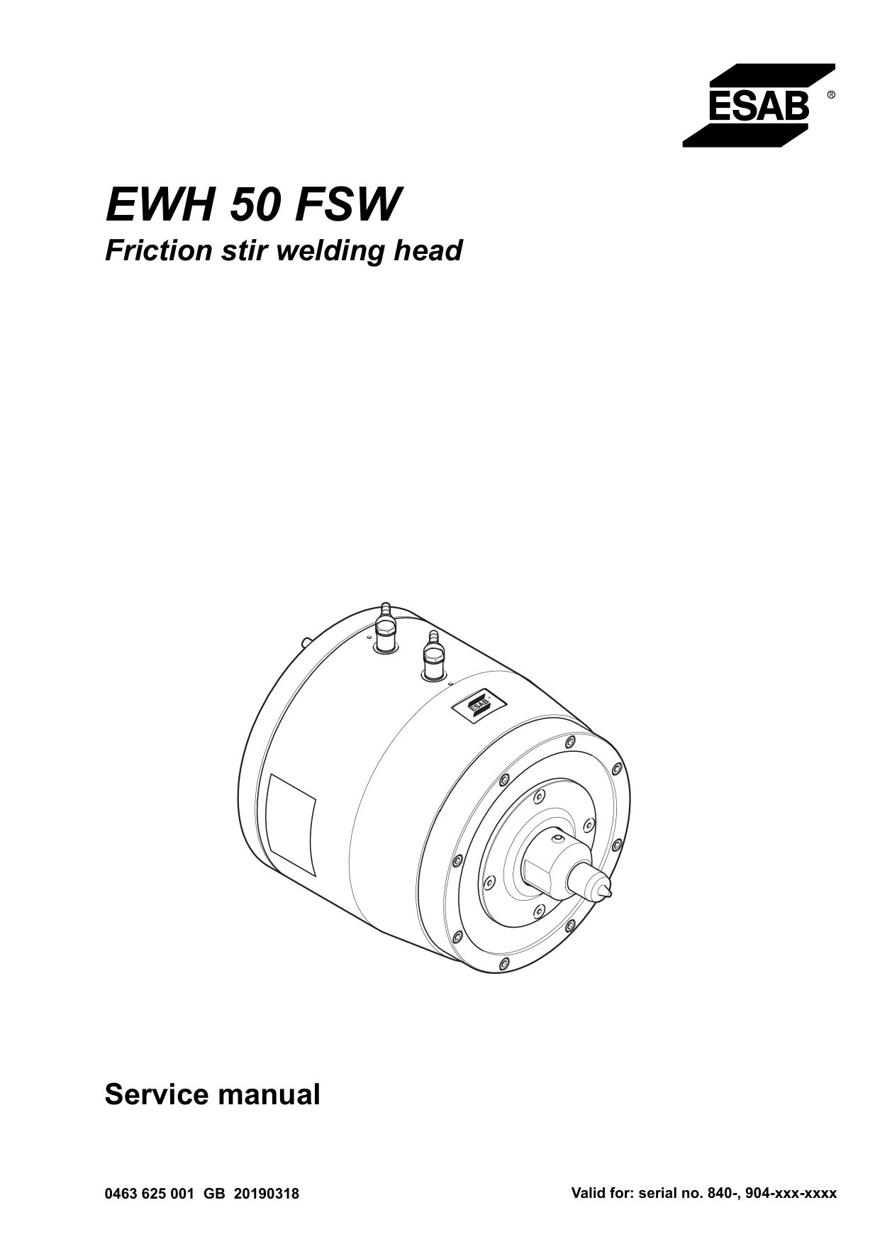 ESAB EWH 50 FSW User manual | Manualzz